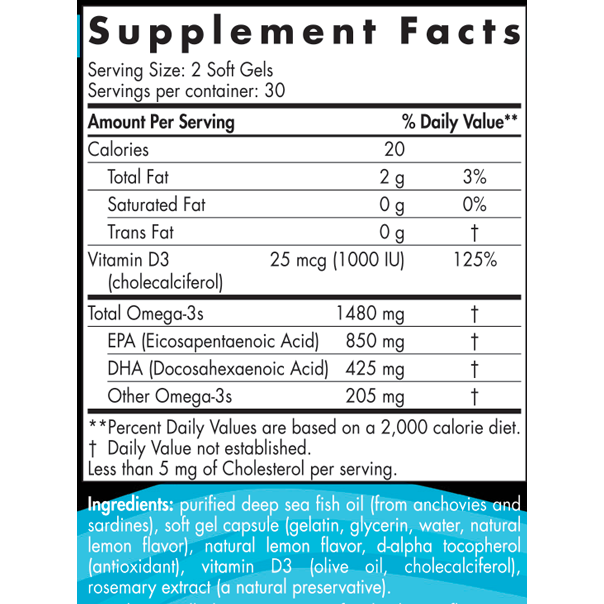 Ultimate Omega-D3 Sport 60 Softgels – Golden Health Quest